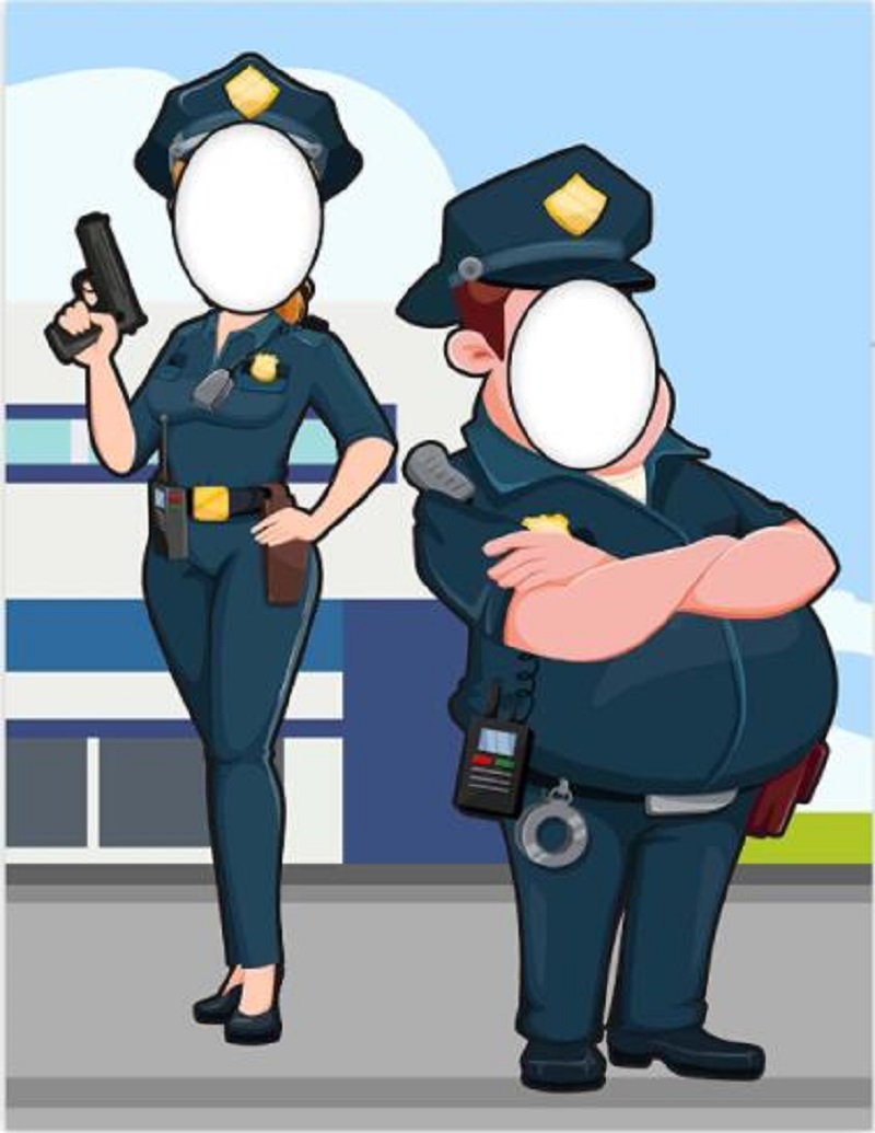 Policeman Uniform Photo Banner Backdrop Pretend Play Party Game Large ...