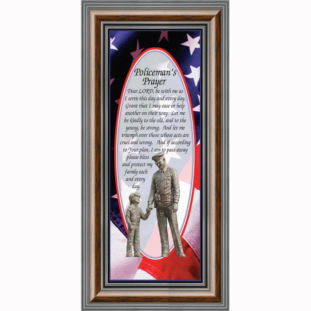 Policeman's Prayer, Picture Framed Poem Thanking the Police for their ...