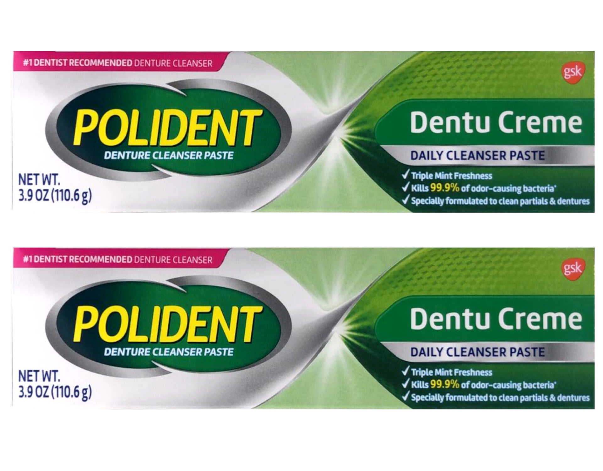 Polident Dentu-Creme, Denture Tooth Cleaner Tablets, 3.90 oz - Pack of ...