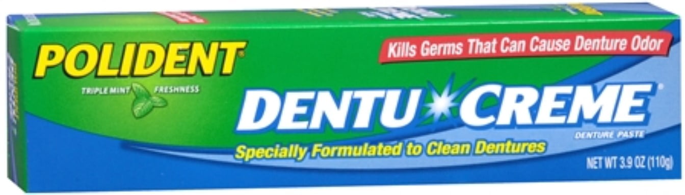 Polident Dentu-Creme Pack of 4 - Denture Cleaning Cream and Partial ...