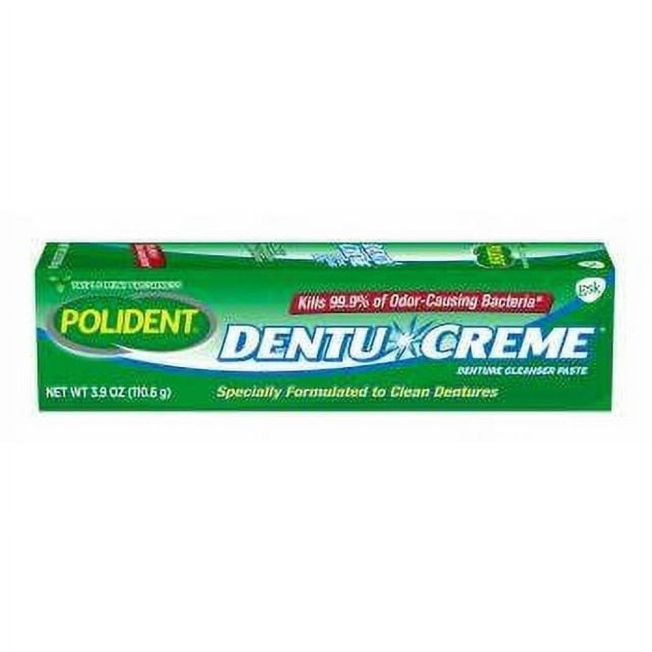 Polident Dentu-Creme Denture Cleaner Toothpaste - Daily Cleanser, 3.9 ...