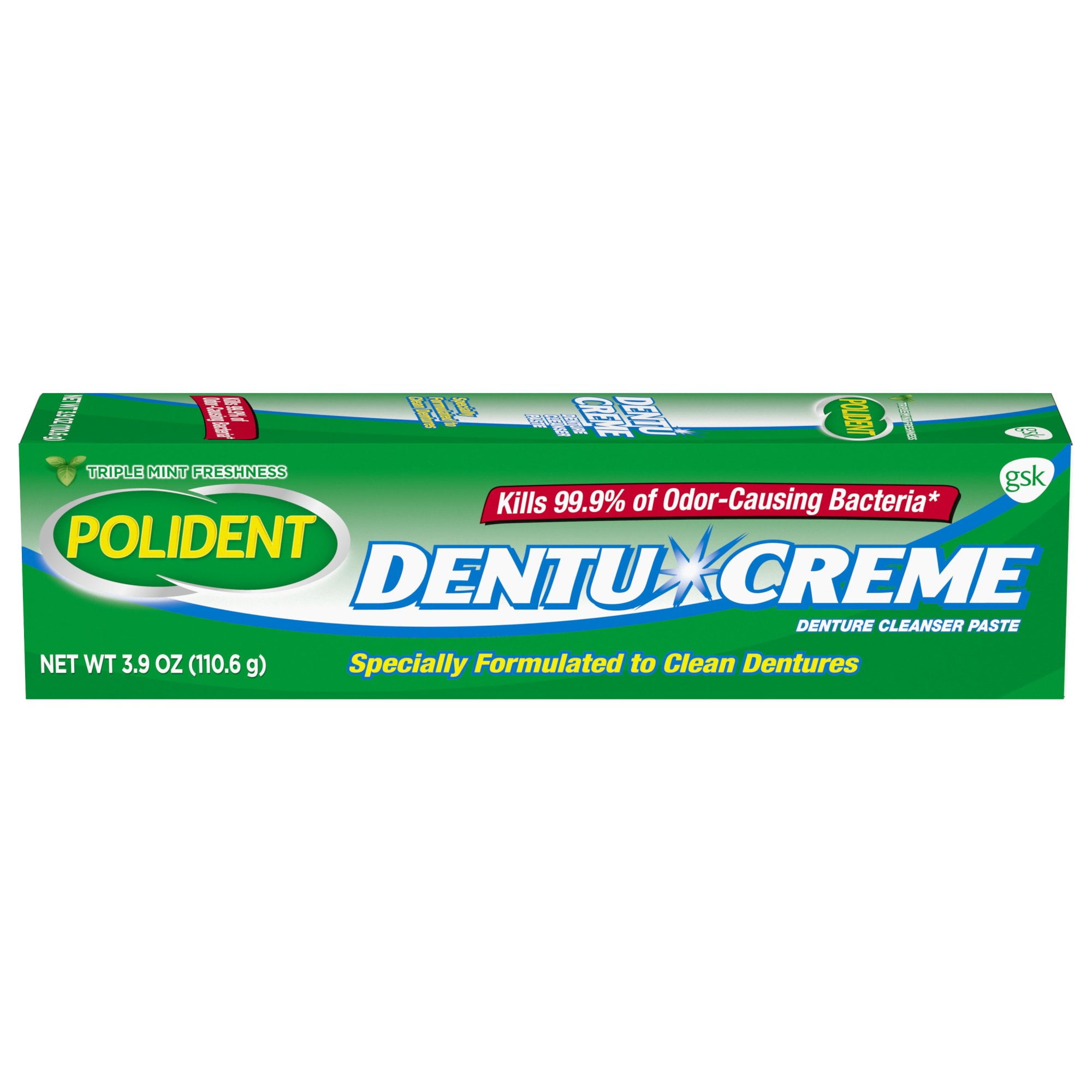 Polident Paste for Denture and Partials Cleaning, Triple Mint Freshness ...