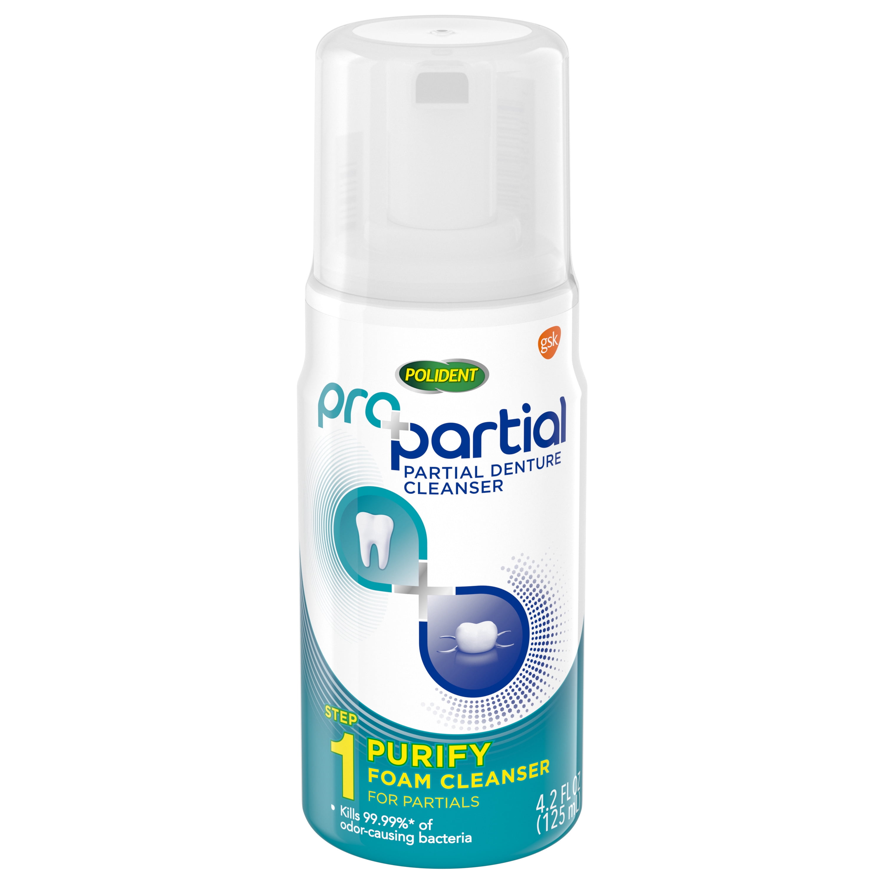 Polident ProPartial Antibacterial Foam Denture Cleanser - Mint Dental ...