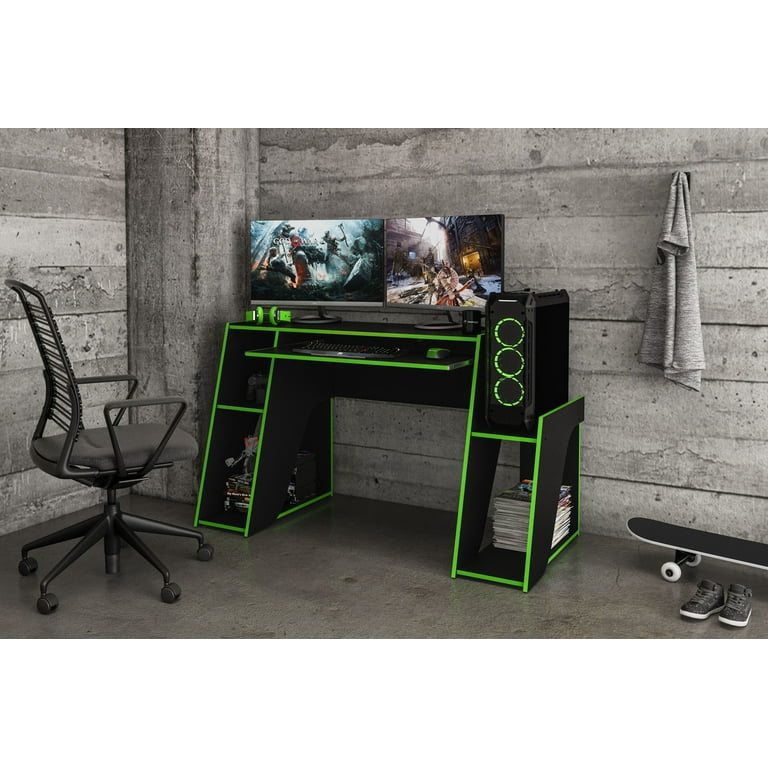 Green Gaming Computer Desk