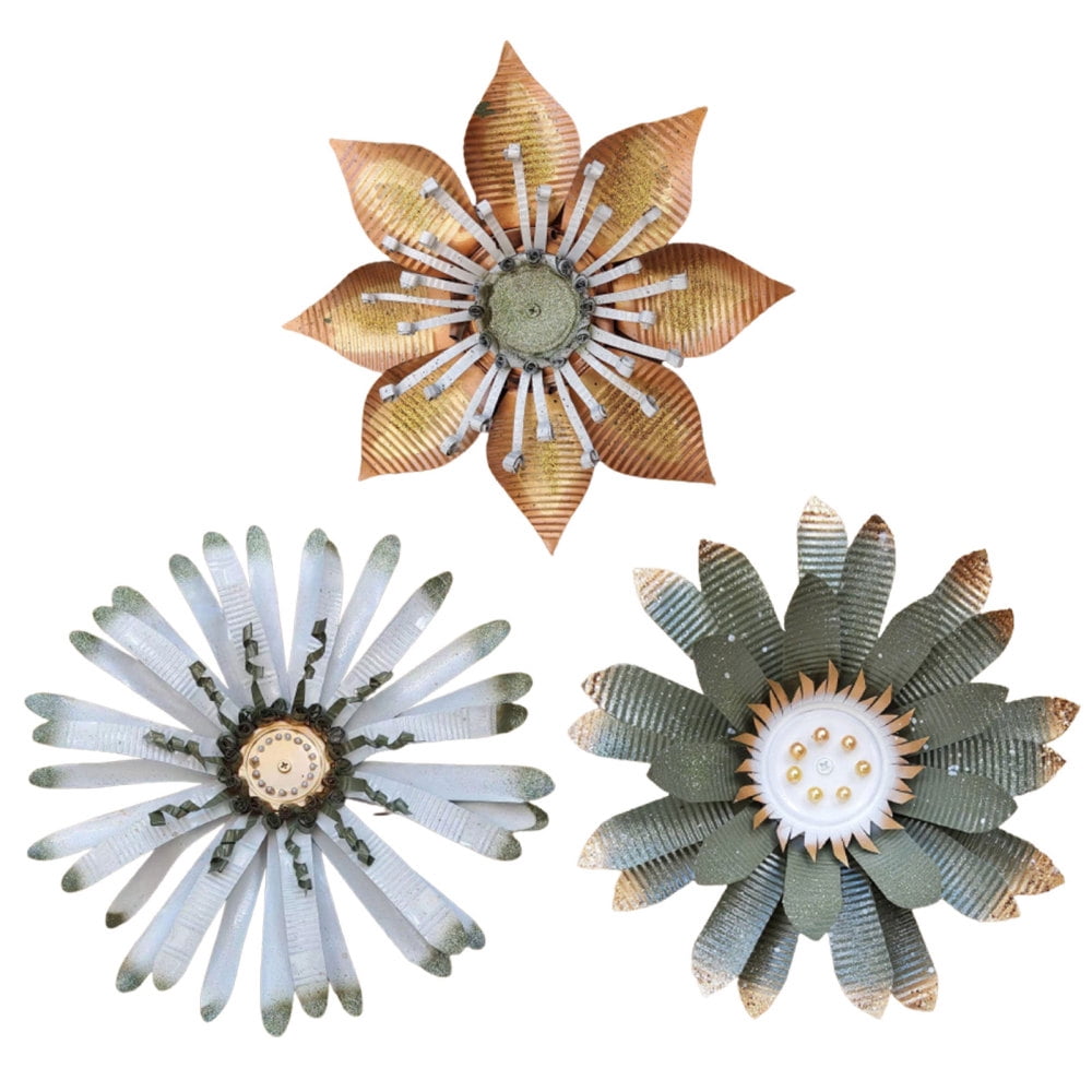 Polignac Iron Flowers Wall Sculptures Iron Artitstic Wall Hanging Decor ...