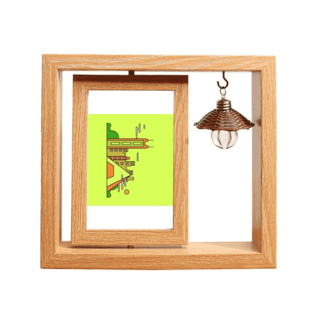 Polis Cucoloris China Outline Wooden Rotating Picture Photo Frame 4x6 ...