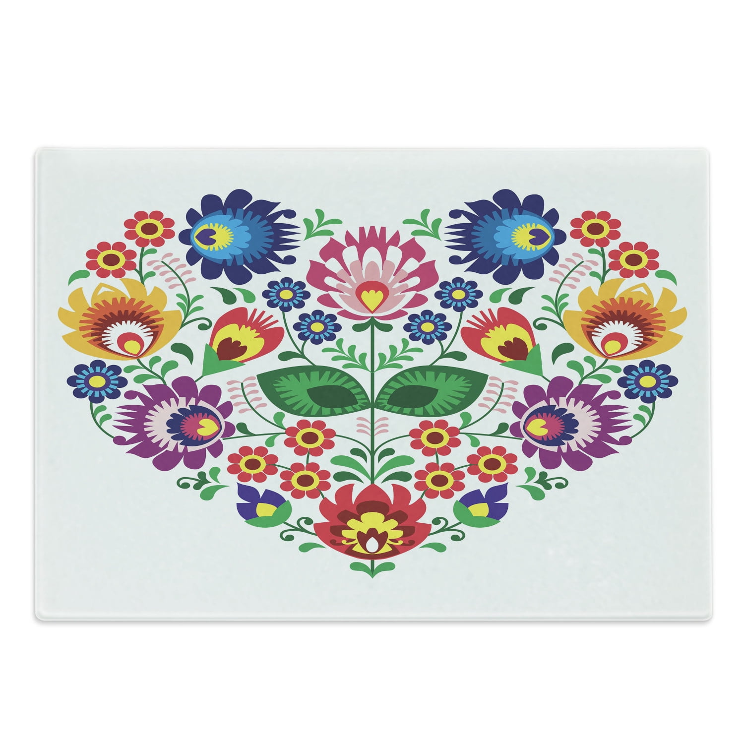 Polish Folk Art Cutting Board, Folkloric Slav Motif Graphic Shape as ...