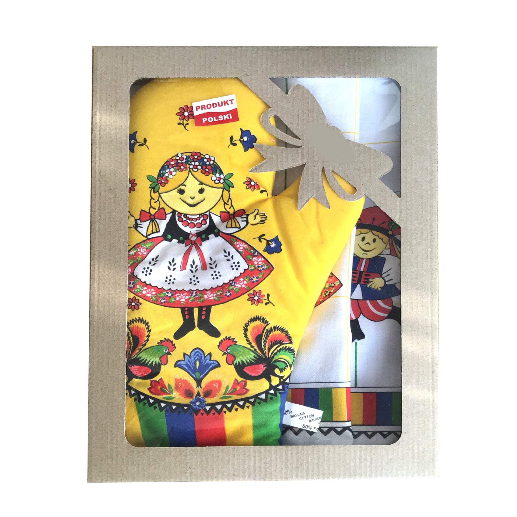 Polish Folk Art Krakow Dancers Gift Set with 2 Kitchen Towels and 1 ...