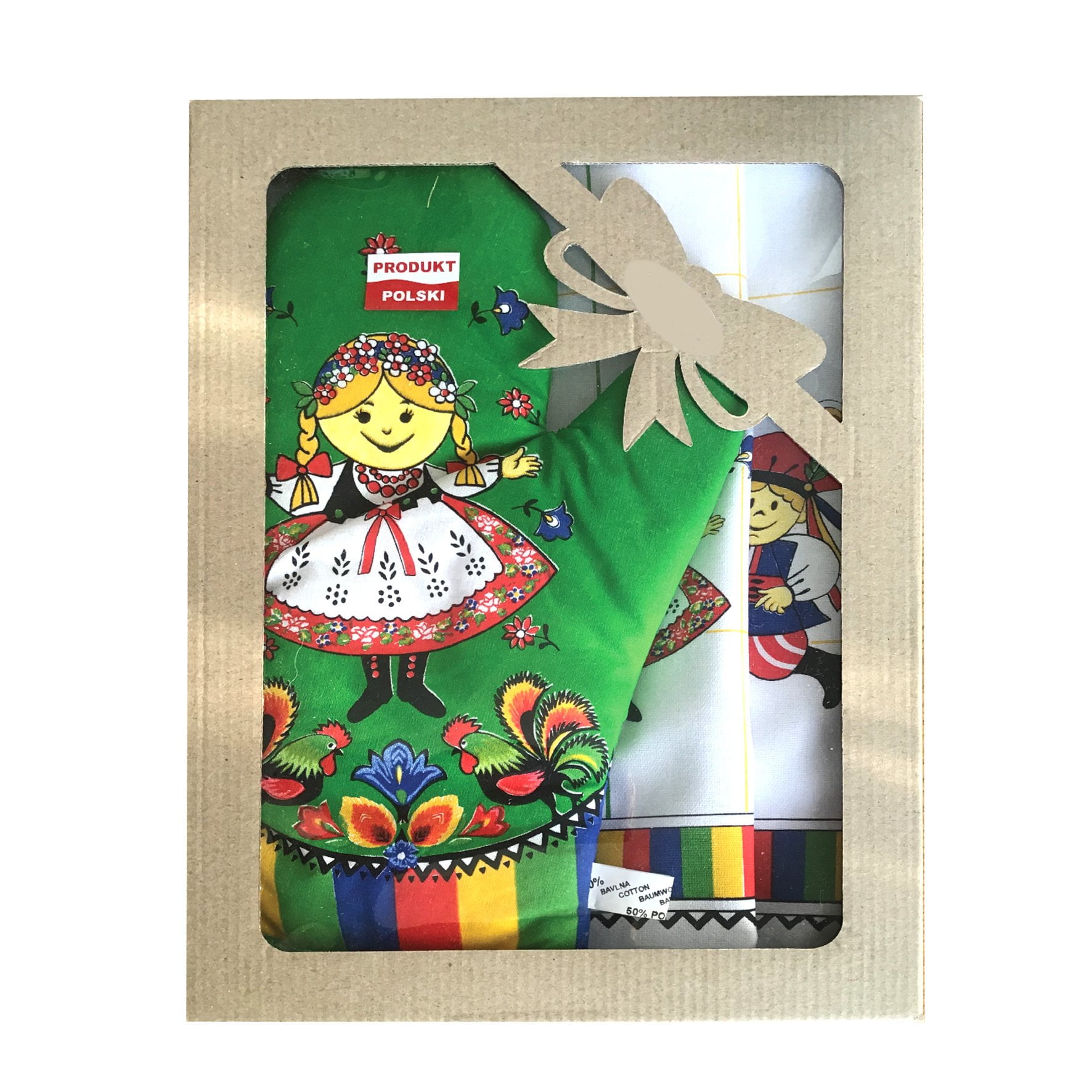 Polish Folk Art Krakow Dancers Gift Set with 2 Kitchen Towels and 1 ...