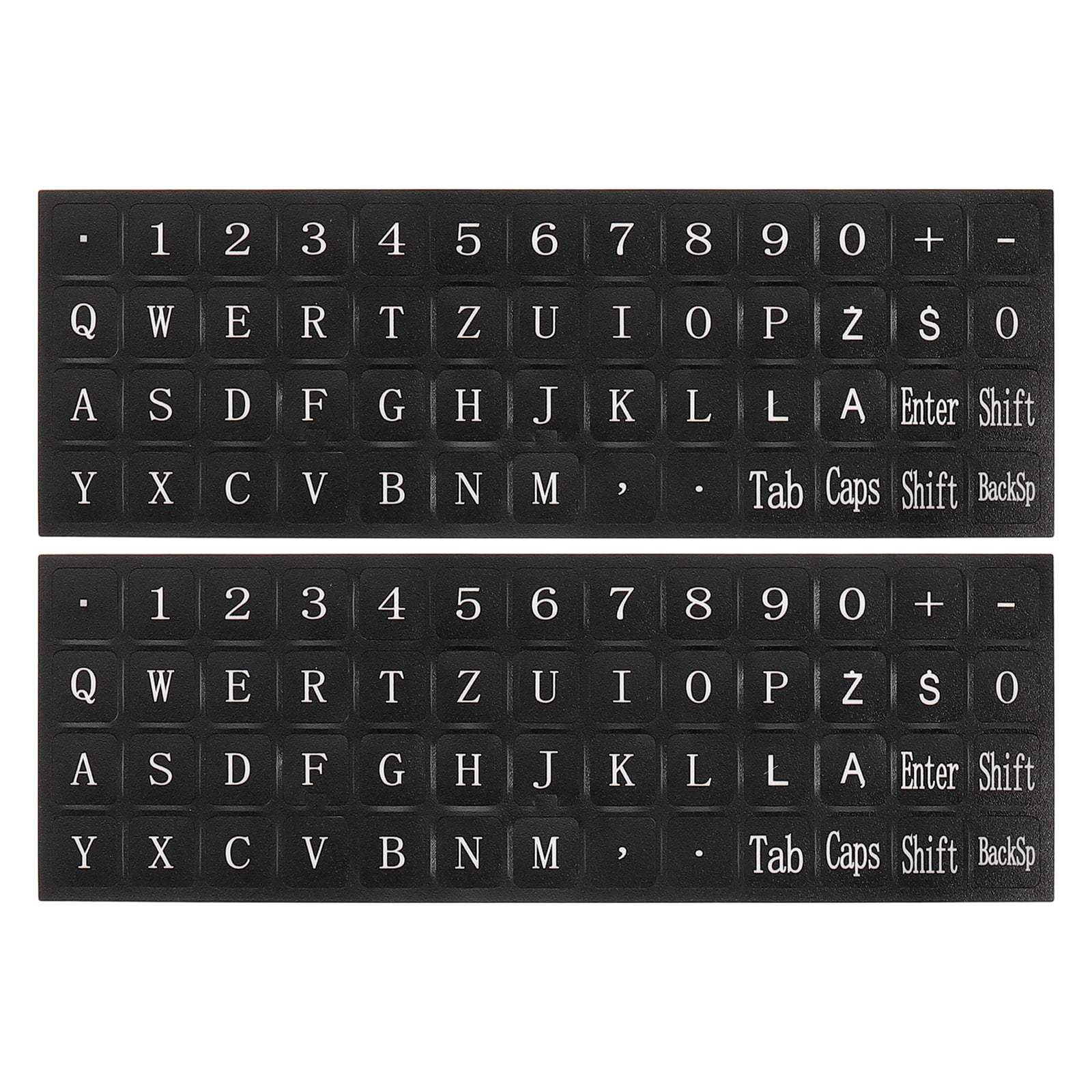 Polish Keyboard Stickers PC Keyboard Stickers Black Background with ...