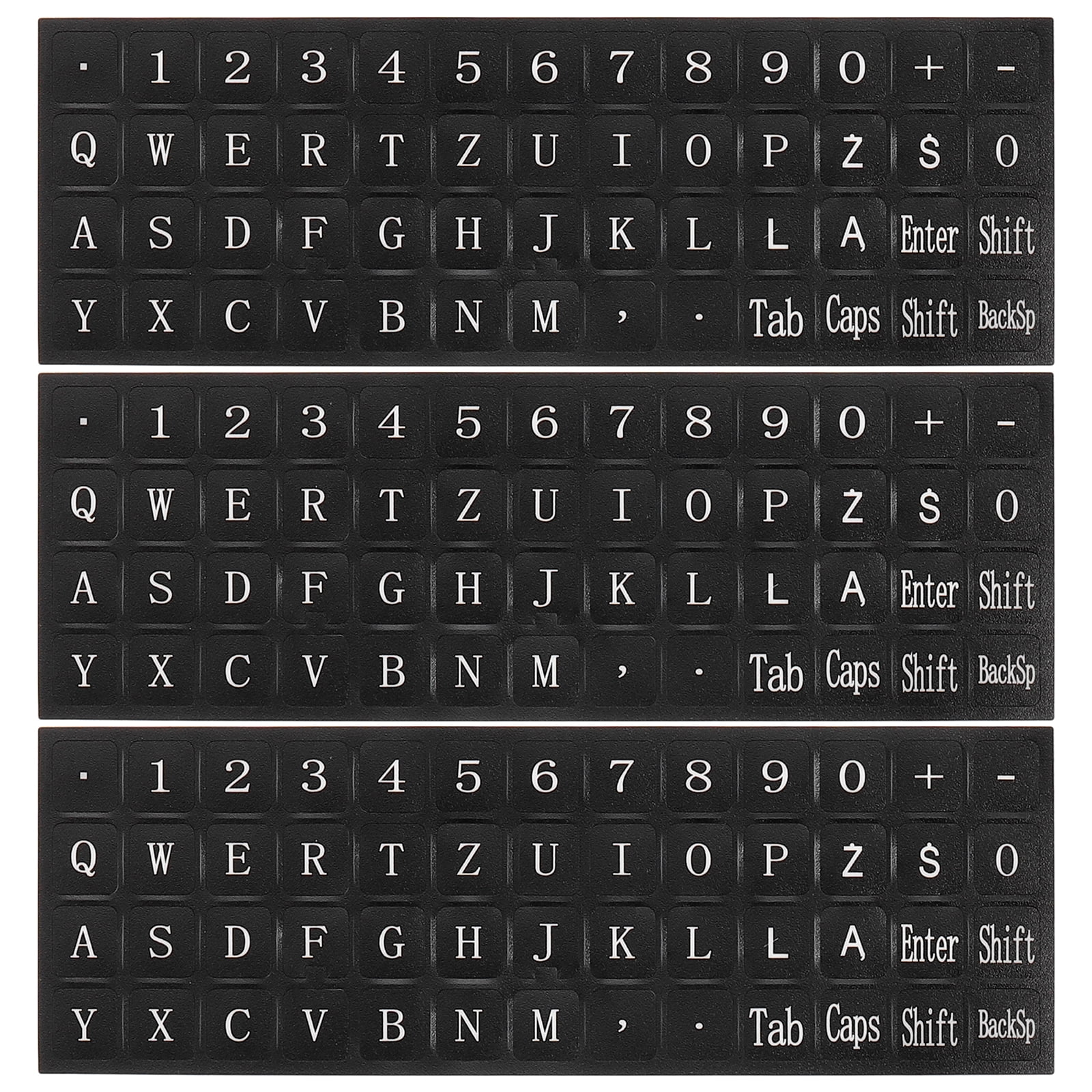 Polish Keyboard Stickers PC Keyboard Stickers Black Background with ...
