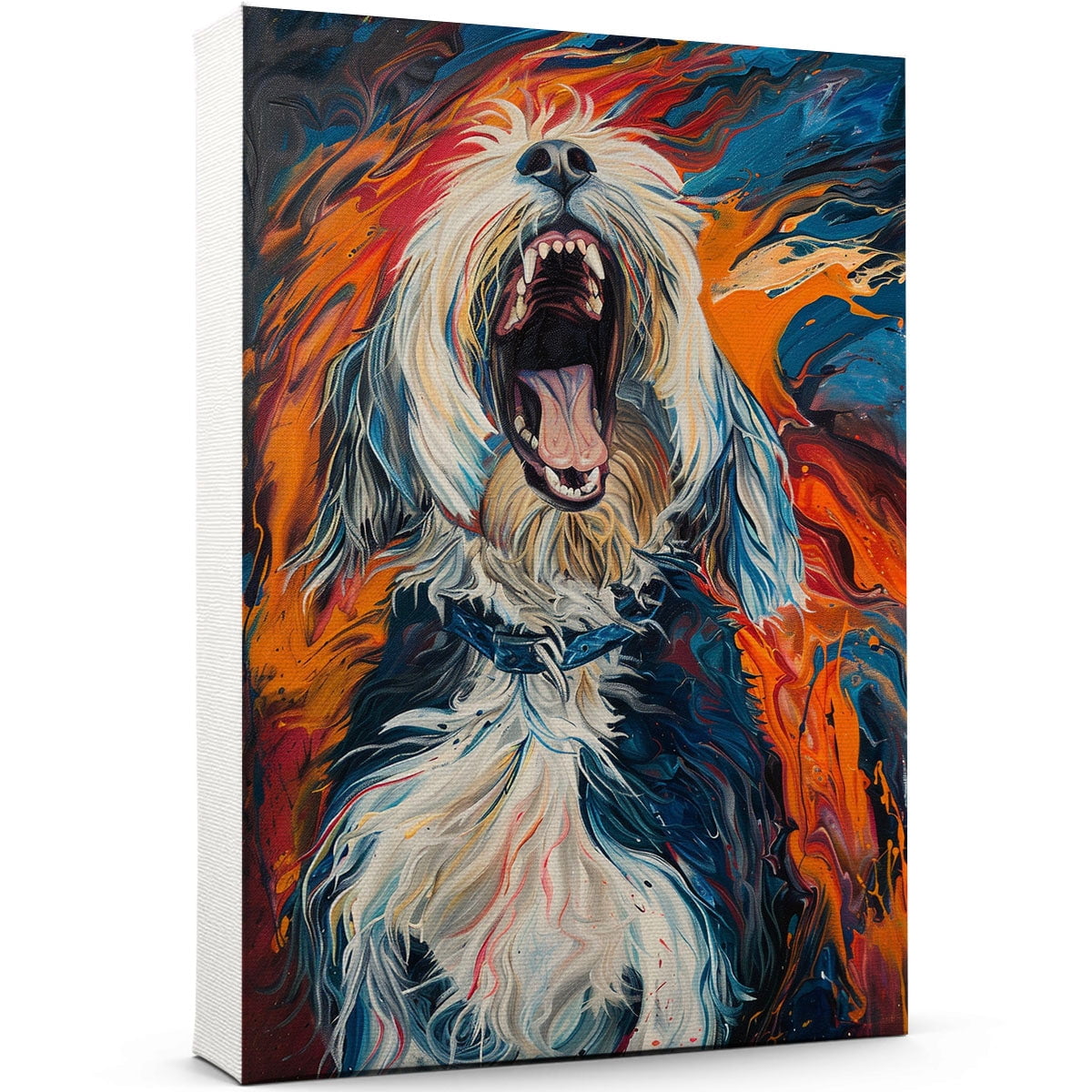 Polish Lowland Sheepdog Canvas Dog Funny Scream - Polish Lowland ...