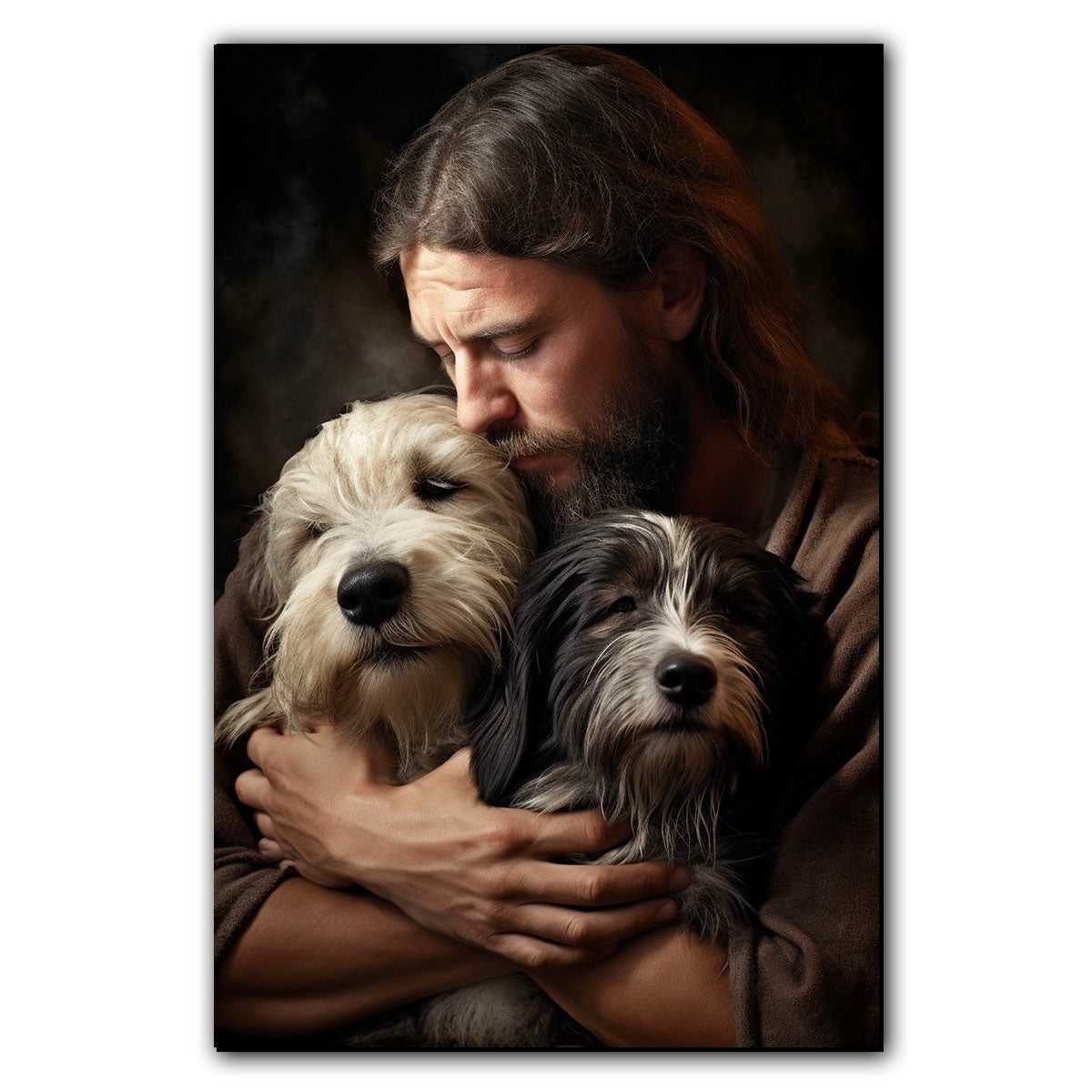 Polish Lowland Sheepdog Gift - Dogs Breeds Canvas Wall Art - Man ...