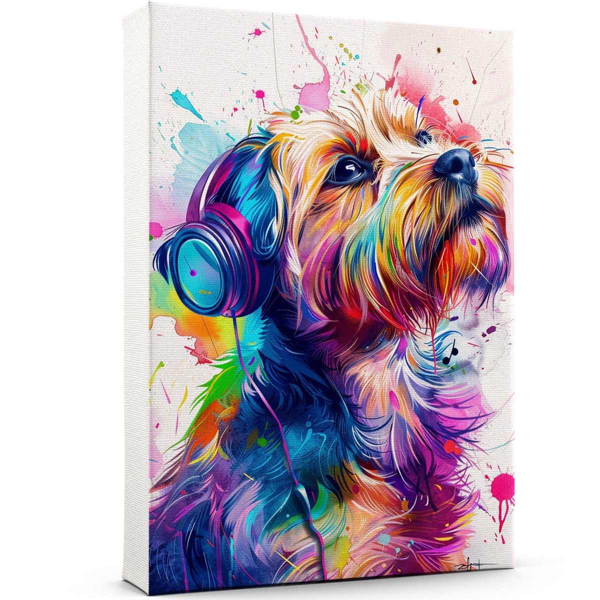 Polish Lowland Sheepdog Headphone Wall Art Dog Wall Poster, Polish ...