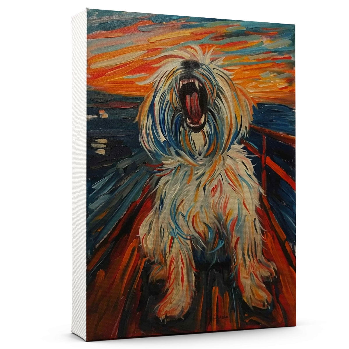 Polish Lowland Sheepdog Scream Funny Dog Poster Unframe, Polish Lowland ...