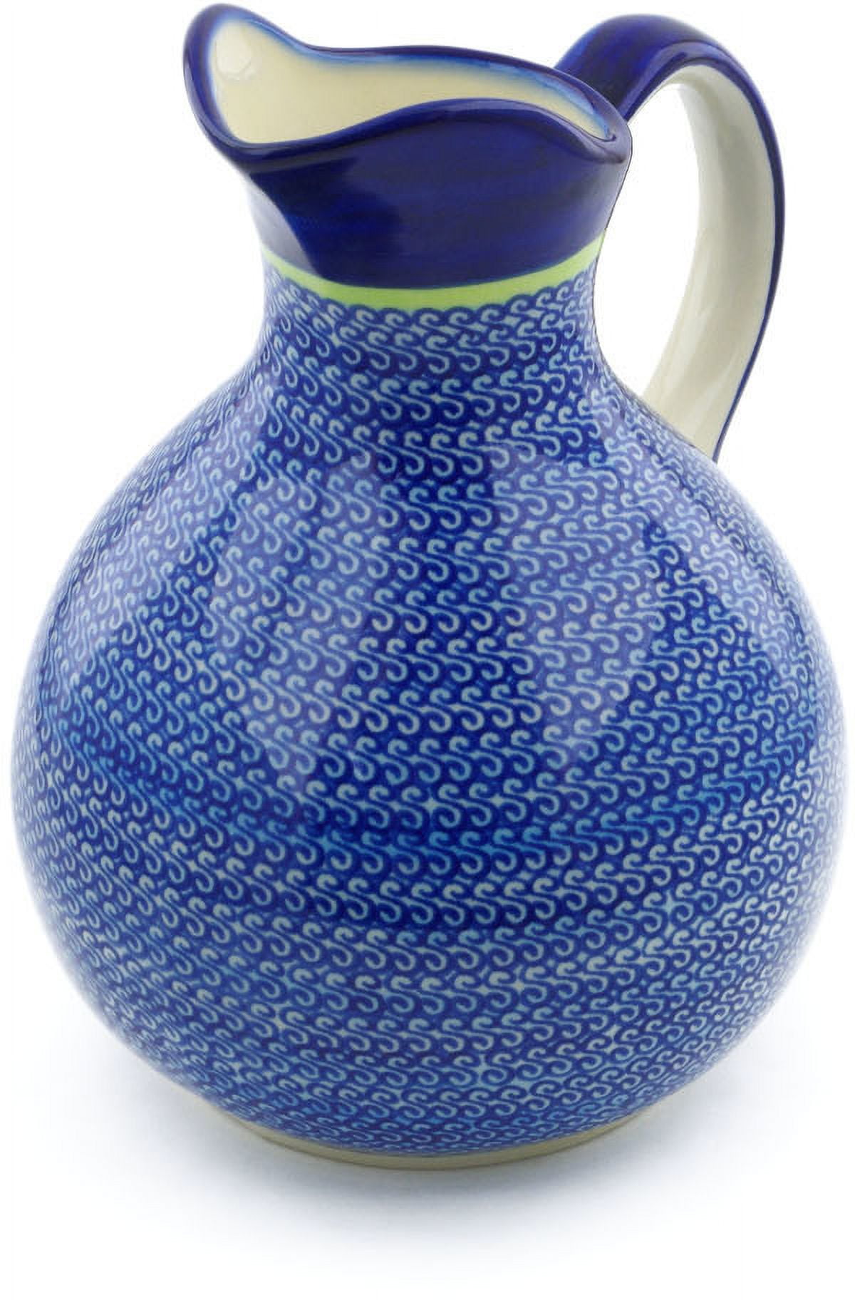 Polish Pottery 10 Cup Pitcher (Midnight Eclipse Theme) Hand Painted in ...