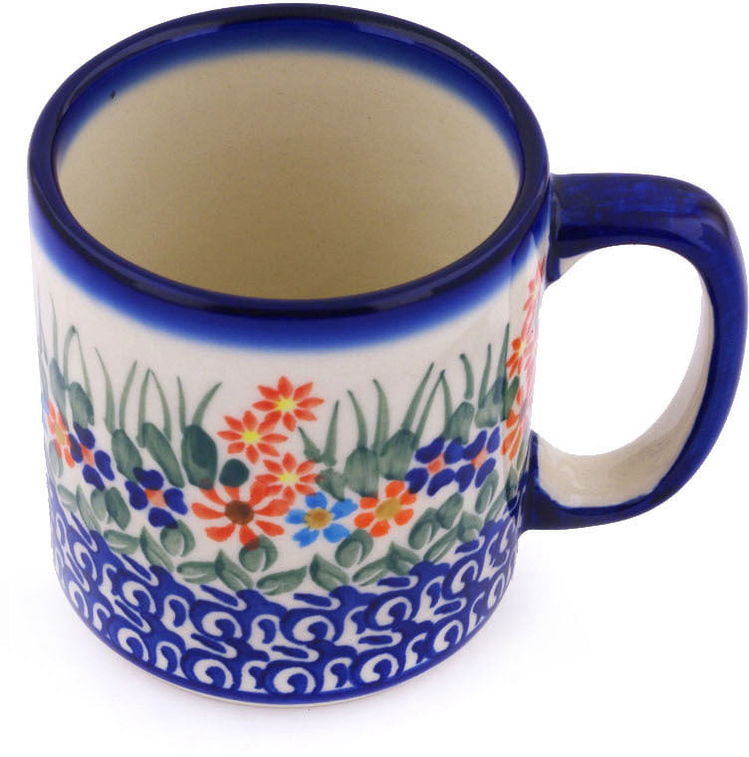 Polish Pottery 11 oz Mug (Blissful Daisy Theme) Hand Painted in ...