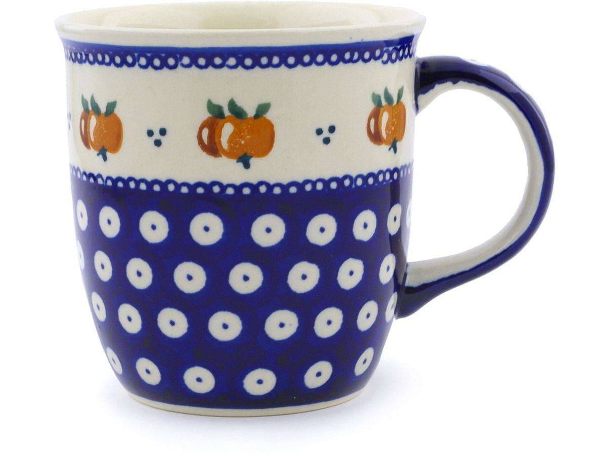 Polish Pottery 11 oz Mug (Country Apple Peacock Theme) Hand Painted in ...