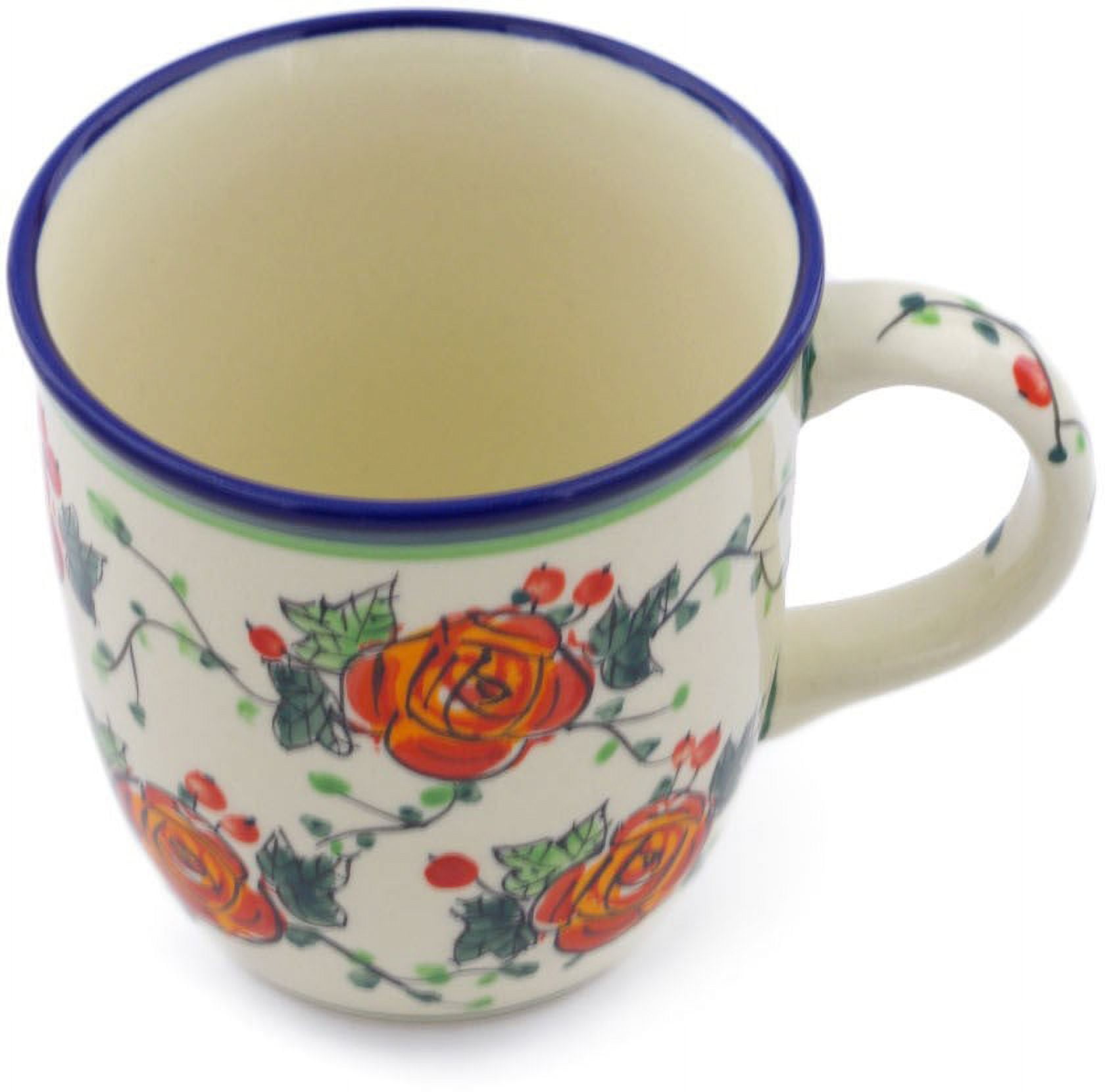 Polish Pottery 11 oz Mug (Polish Roses Theme) Signature UNIKAT Hand ...