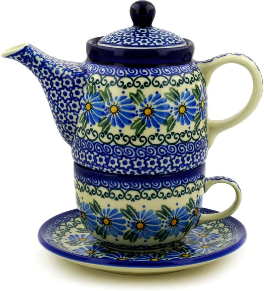 Polish Pottery 16 oz Tea Set for One made by Ceramika Artystyczna ...