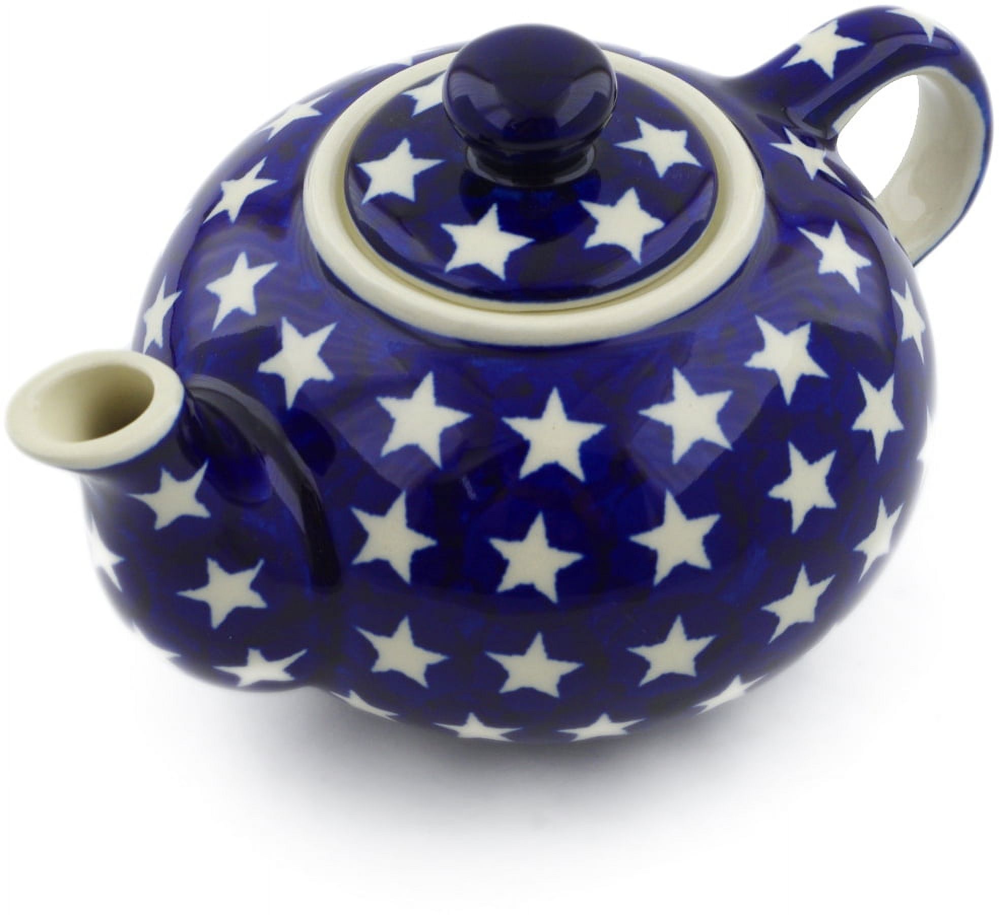 Polish Pottery 18 oz Tea or Coffee Pot (America The Beautiful Theme ...