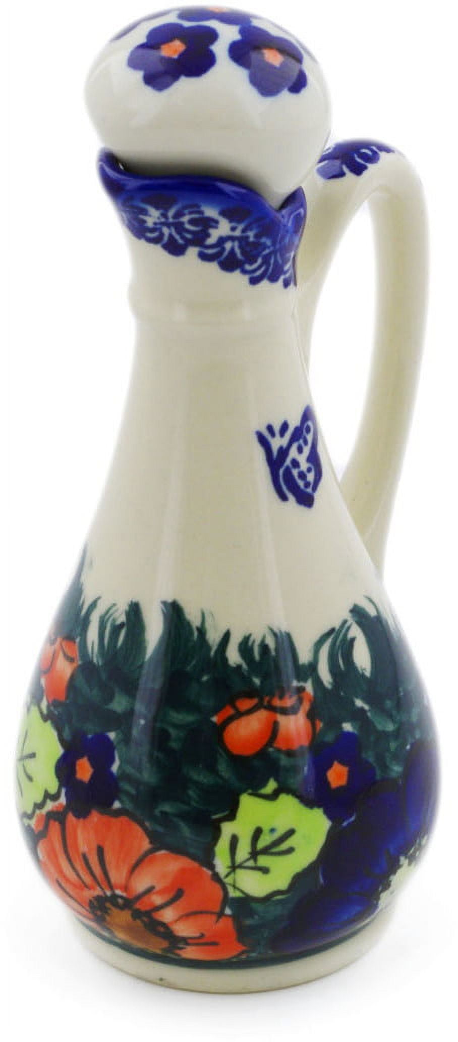 Polish Pottery 4 oz Bottle (Butterfly Splendor Theme) Signature UNIKAT ...