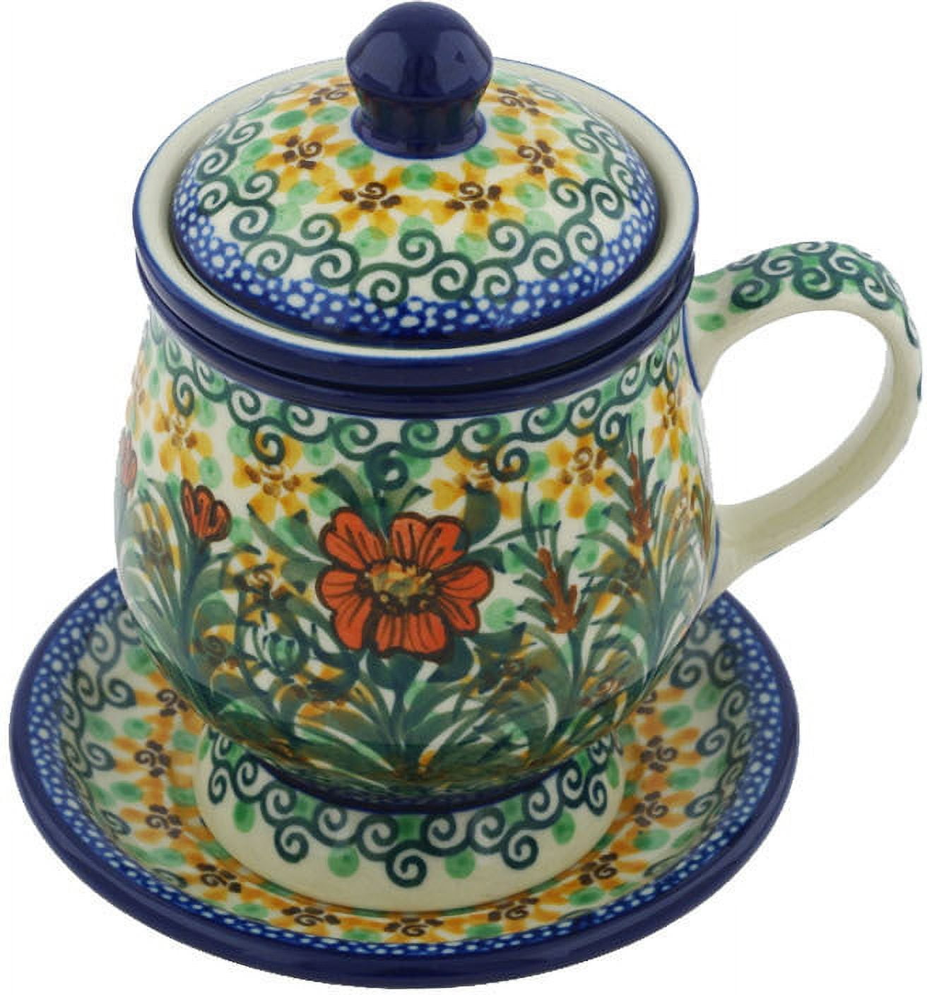 Polish Pottery Brewing Mug 10 oz Polmedia Butterfly Holly Theme UNIKAT ...