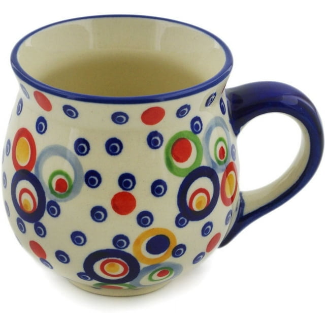 Polish Pottery Bubble Mug 12 oz Polmedia Bubble Machine Theme UNIKAT ...