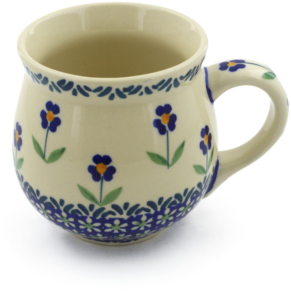 Polish Pottery Bubble Mug 12 oz Polmedia Mariposa Lily Theme Hand ...