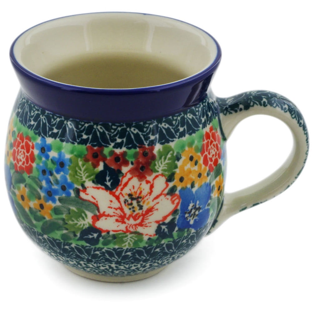 Polish Pottery Bubble Mug 12oz Polmedia Amazing Motif Theme UNIKAT Hand ...