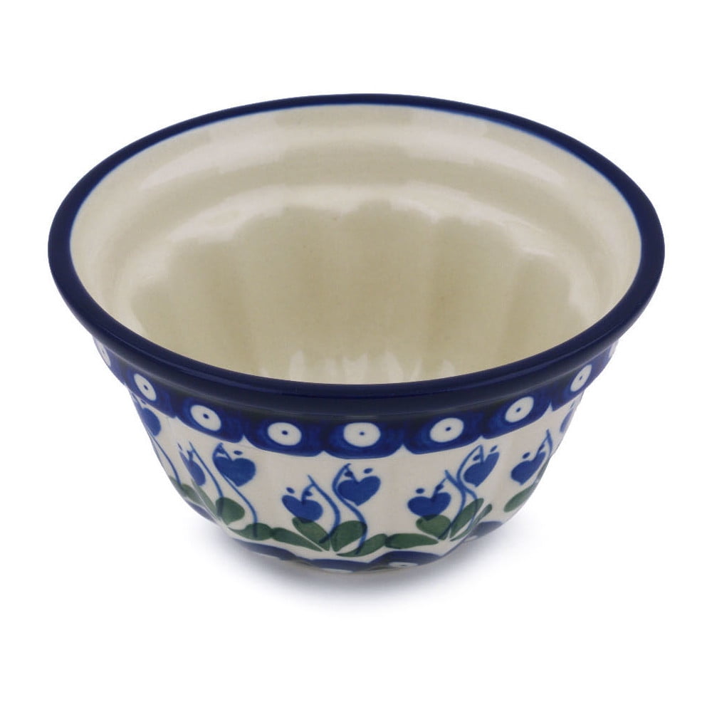 Polish Pottery Cake Mould 5-inch Polmedia Bleeding Heart Peacock Theme ...