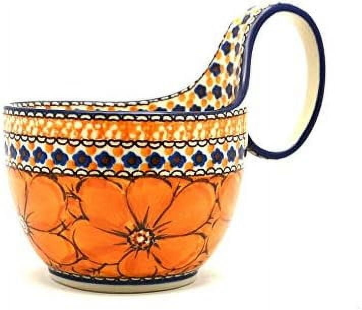 Polish Pottery Loop Handle Bowl - Unikat Signature U408B - Walmart.com