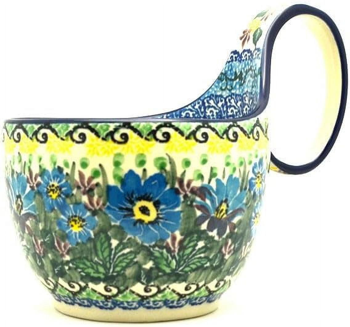 Polish Pottery Loop Handle Bowl - Unikat Signature U4613 - Walmart.com
