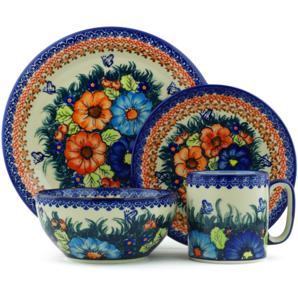 Polish Pottery place setting Polmedia Butterfly Splendor Theme UNIKAT ...