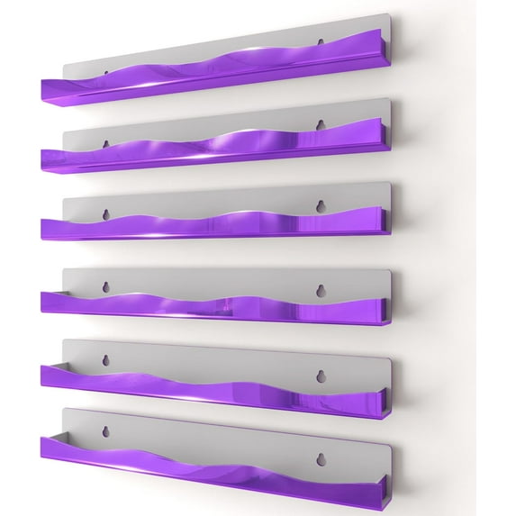 Polish Rack Wall Mounted Shelf,White Acrylic Nail Polish Organizer Nail ...