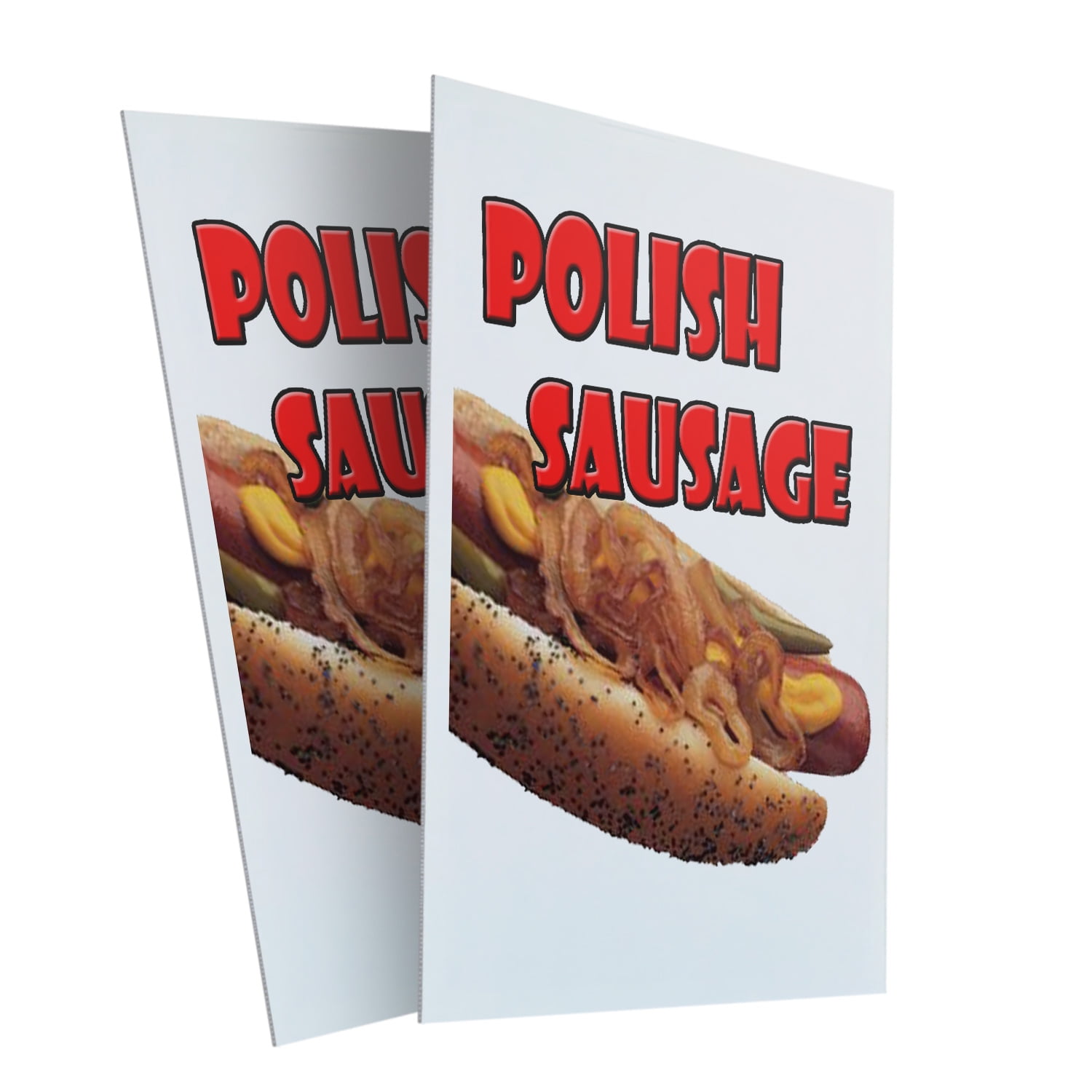 Polish Sausage (2-PACK) 24" x 36" Plastic Signs | Sign Insert 4mm ...