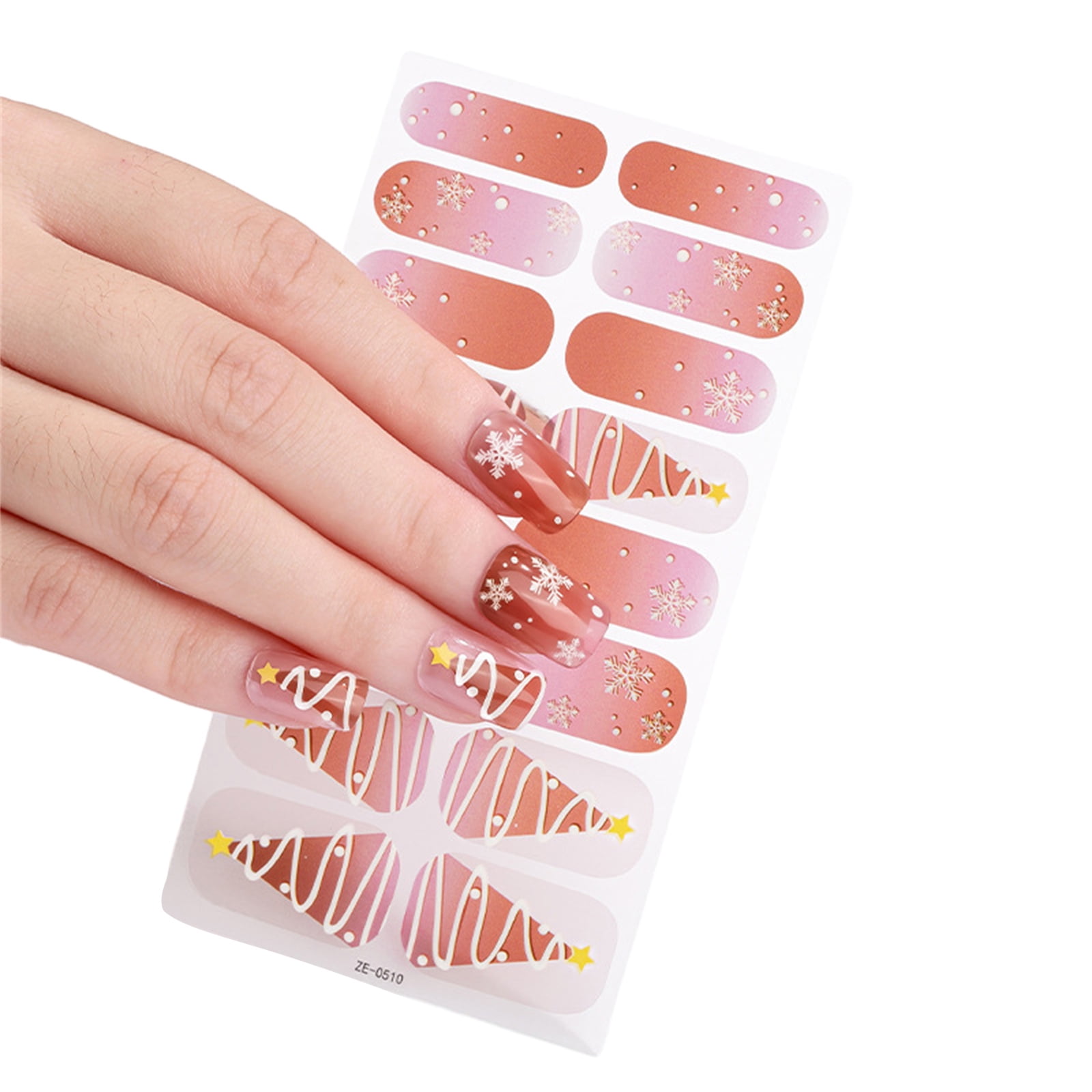 Polish Sticker Strips Polish Art Stickers Wraps Sticker Nails for Women ...