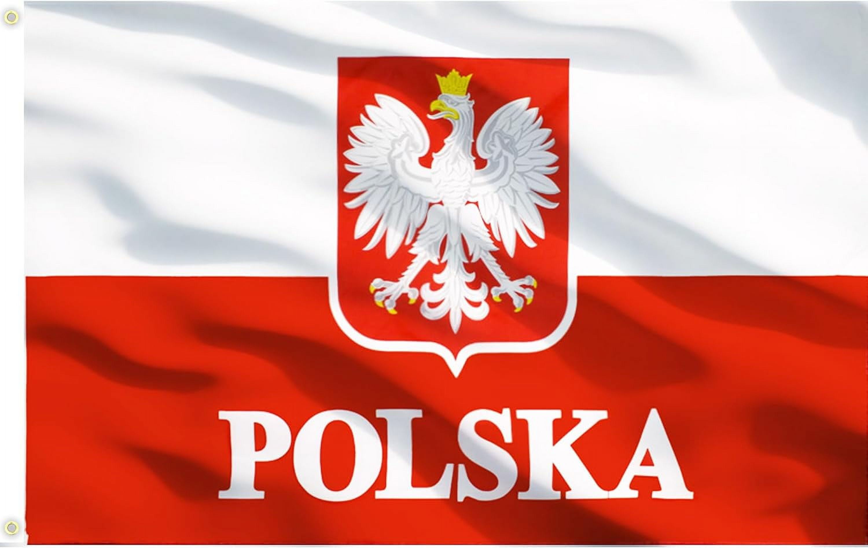 Polish national emblem flag Polska flags, polyester,Party Indoor and ...