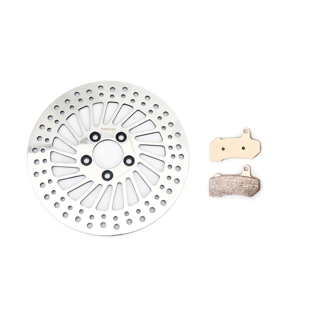 Polished 11.8" Rear Brake Rotor Pads for Harley Road King FLHR Road ...