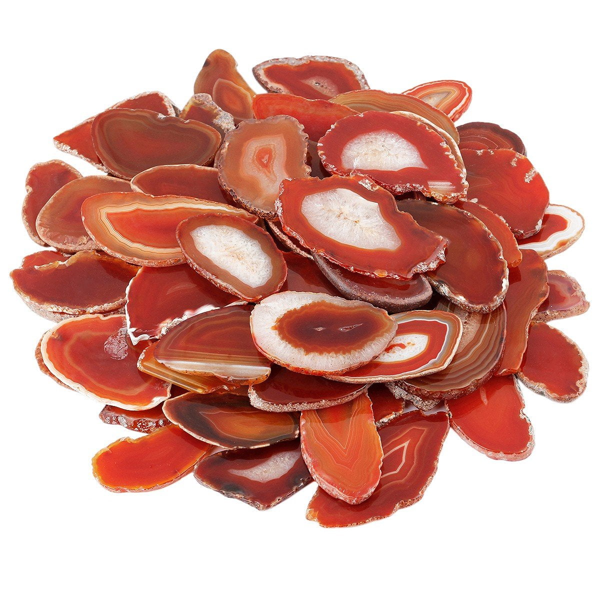 Polished Agate Light Table Slices,Geode Agate Slab Cards Pack of 12 ...
