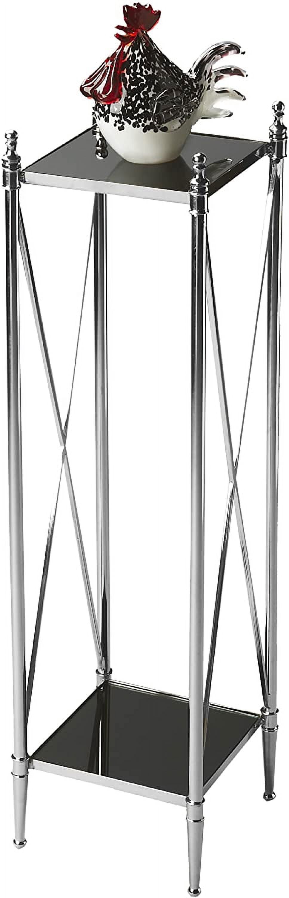 Polished Aluminum/Black Mirror Pedestal Plant Stand - Walmart.com