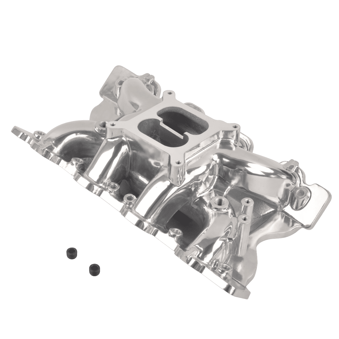 Polished Aluminum Intake Manifold Air Gap Dual Plane for 1970 - 1986 ...