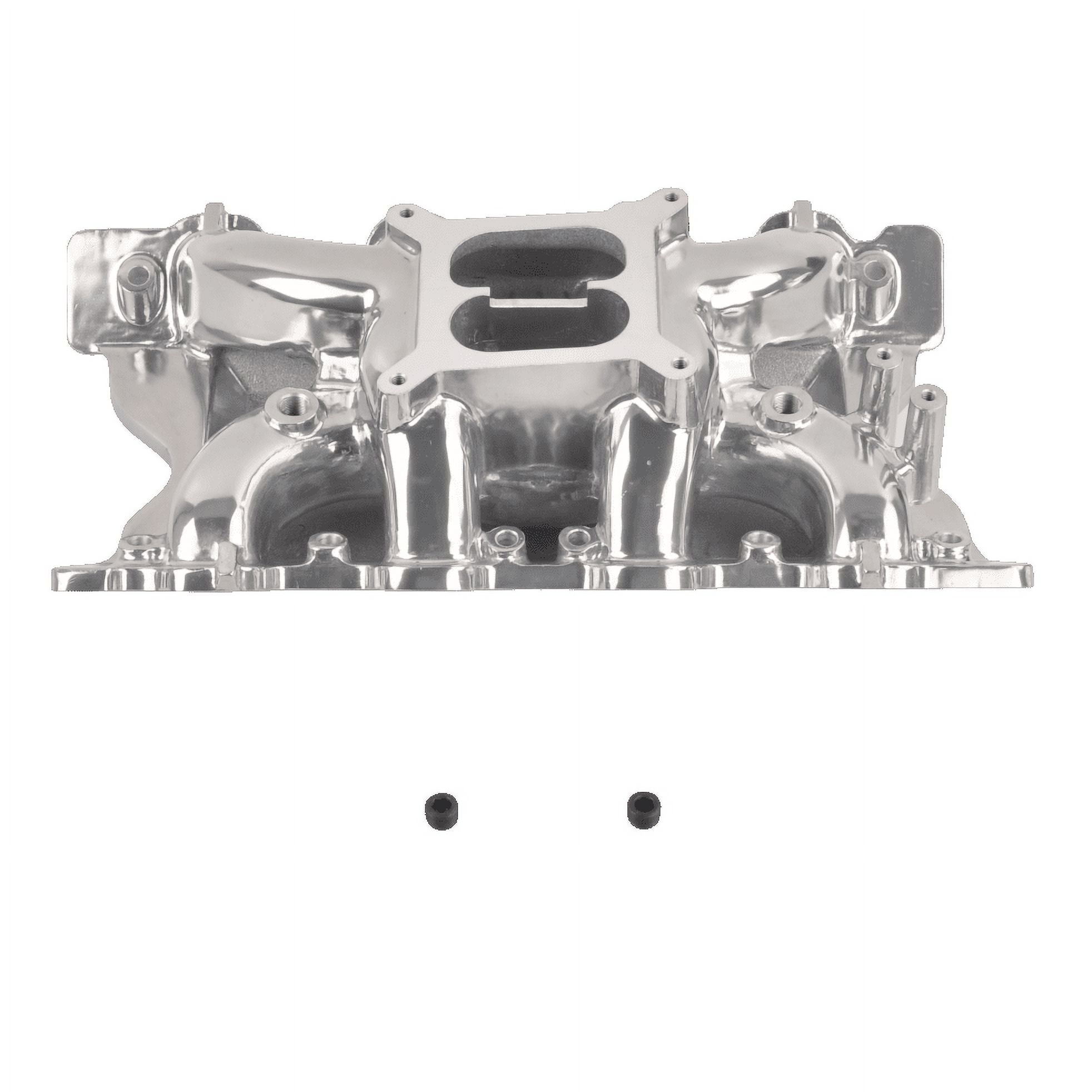 Polished Aluminum Intake Manifold Air Gap Dual Plane for 1970 - 1986 ...