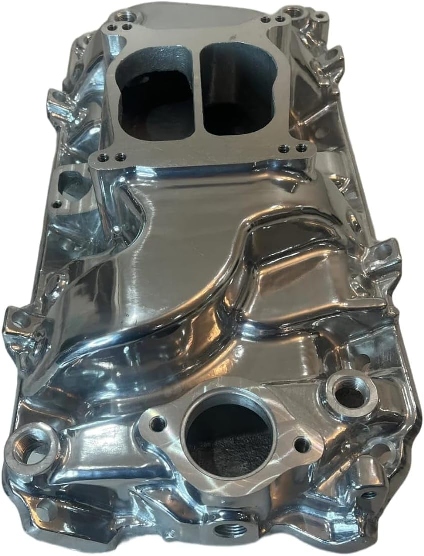 Polished Aluminum Intake Manifold dual plane for Big Block Chevy Oval ...