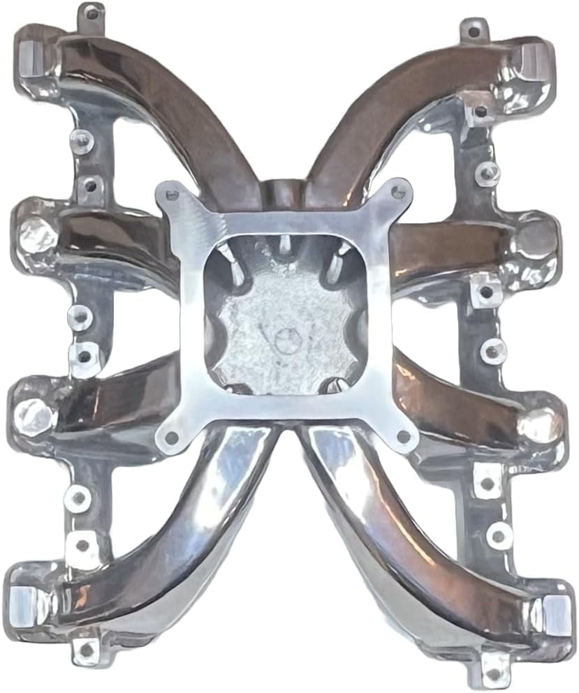 Polished Aluminum Intake Manifold for LS Swap Carburetor Conversion ...