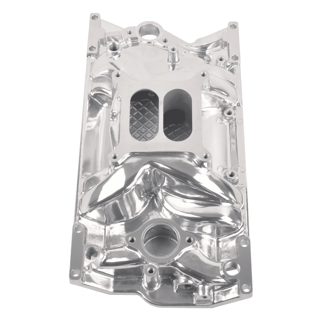 FGJQEFG Intake Manifold for SBC Small Block Chevrolet Vortec, Polished ...