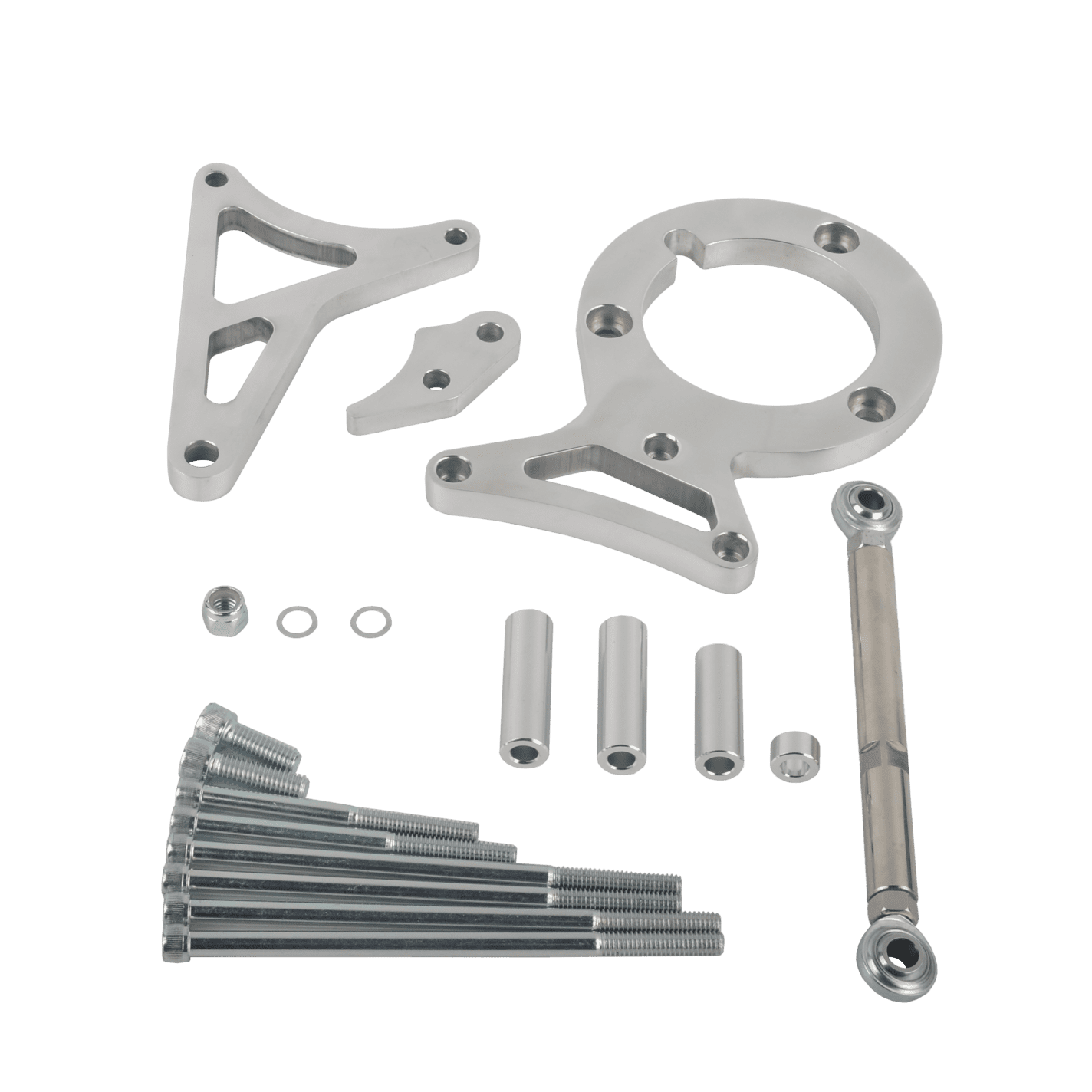 Polished Aluminum Power Steering Bracket Kit for 1982-1992 SB Ford 302 ...
