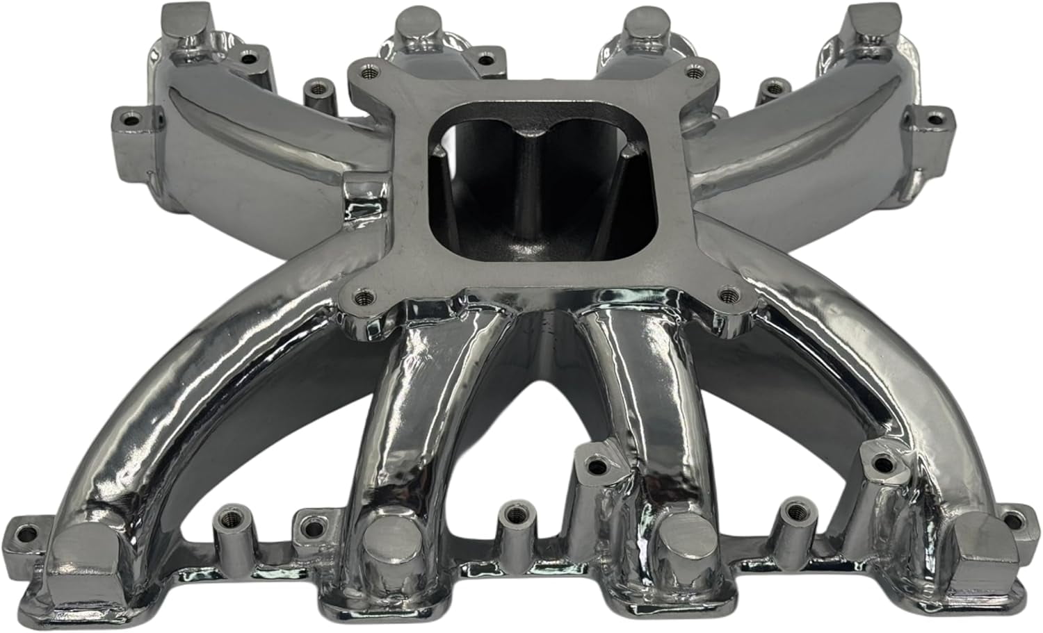 Polished Aluminum Single Plane Carburetor Swap Intake Manifold ...