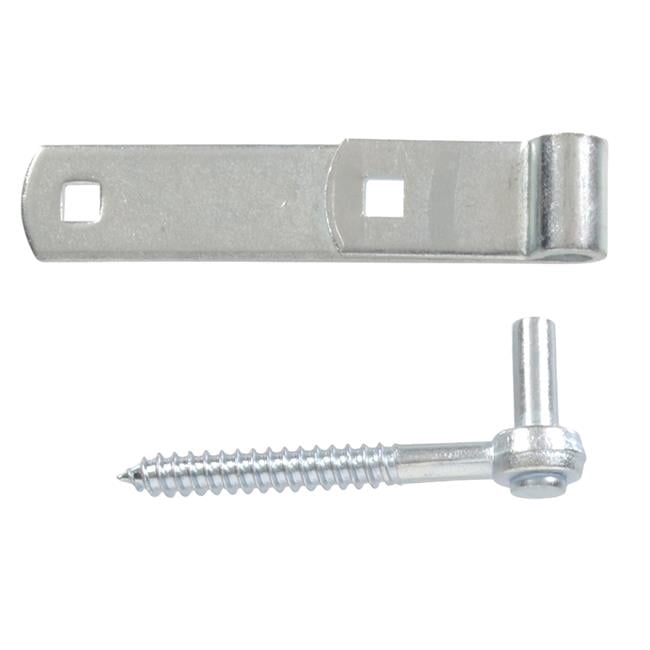 Polished Brass - Zinc Gate Screw Hooks & Strap Hinge, 6 in. - Walmart.com