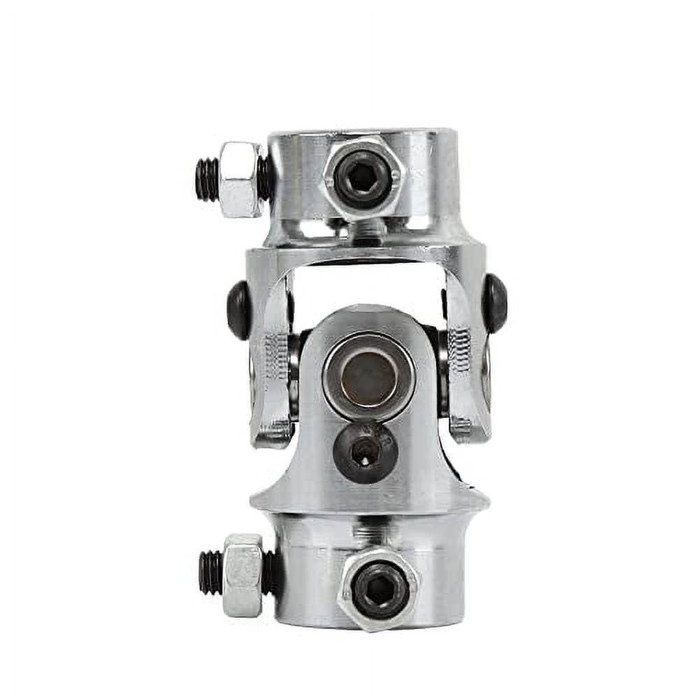 Polished Chrome 1"-48 Spline Column x 3/4" DD shaft Steering U Joint ...